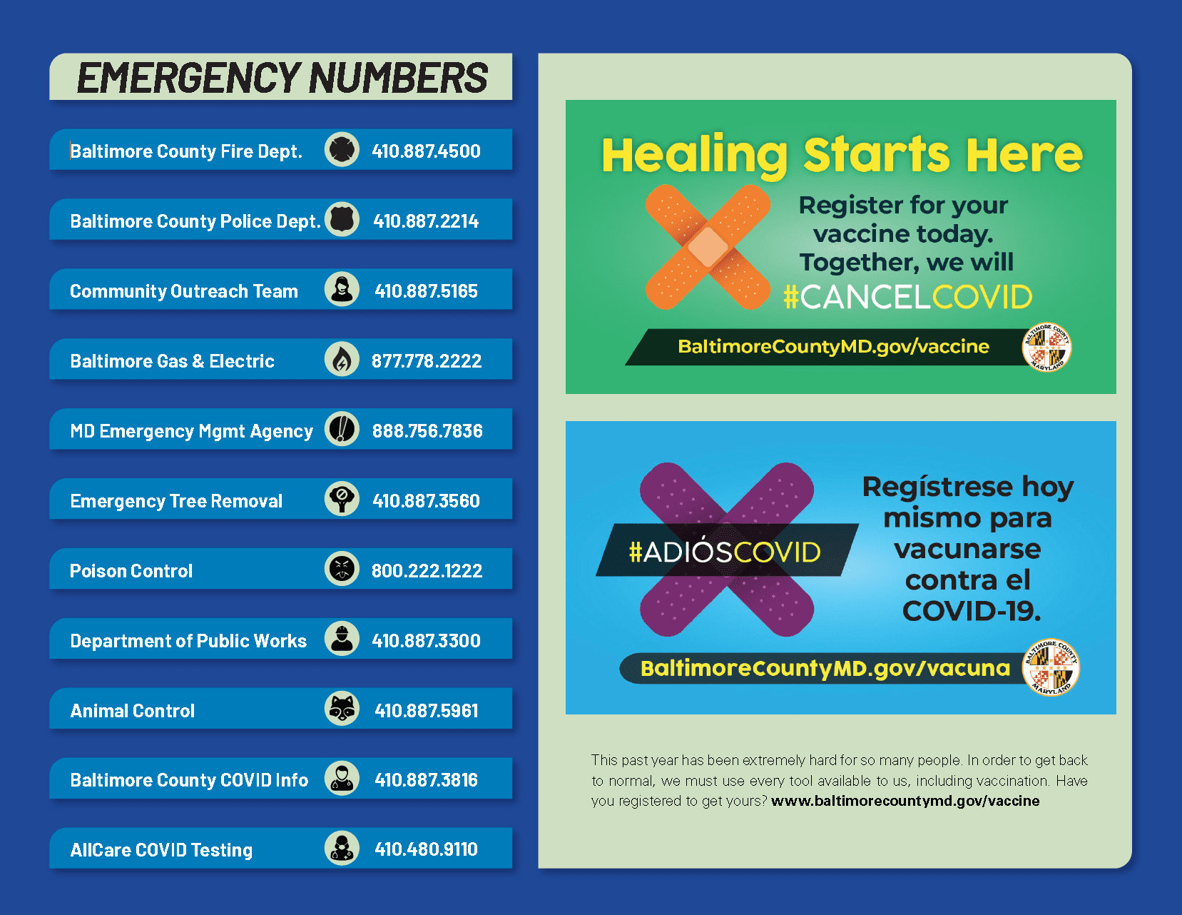 Baltimore County Emergency Telephone Numbers | Main Street Electric ...